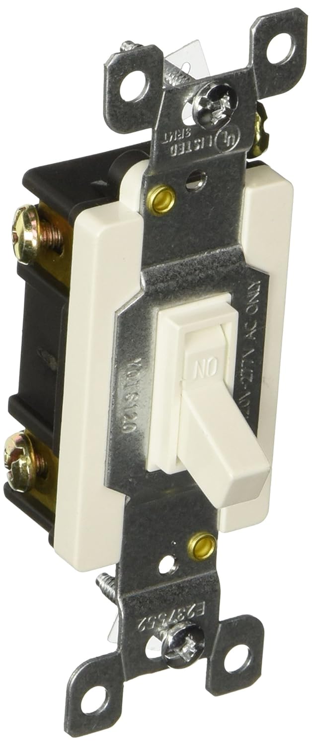 Morris 82021 Commercial Toggle Switch, Single Pole, 20A, 120V/277V ...