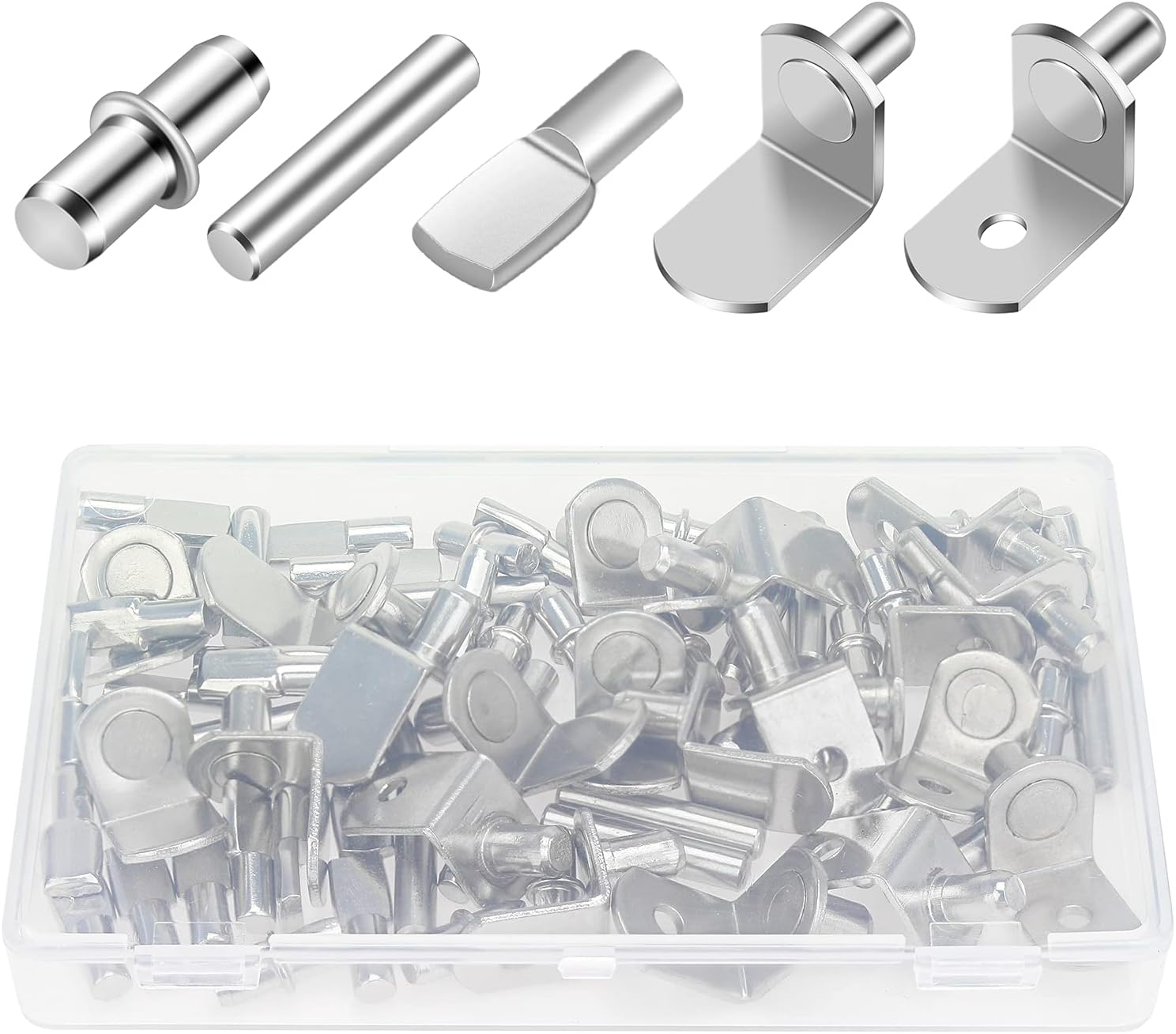 Amazon.com: HELIFOUNER 70 Pieces 5 Styles Shelf Pins Kit, Nickel Plated ...