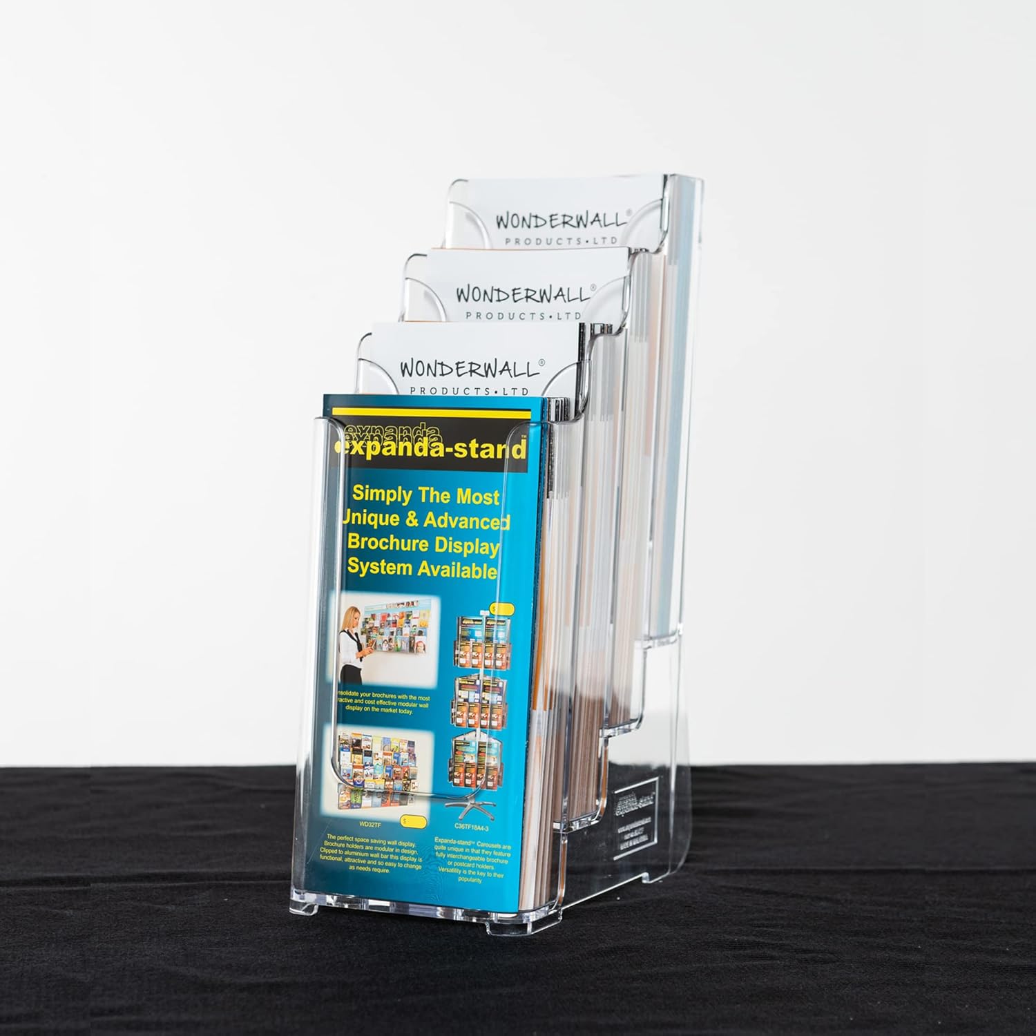 Wonderwall Leaflet Holder | Counter top & Desktop Multi-Tier Leaflet ...