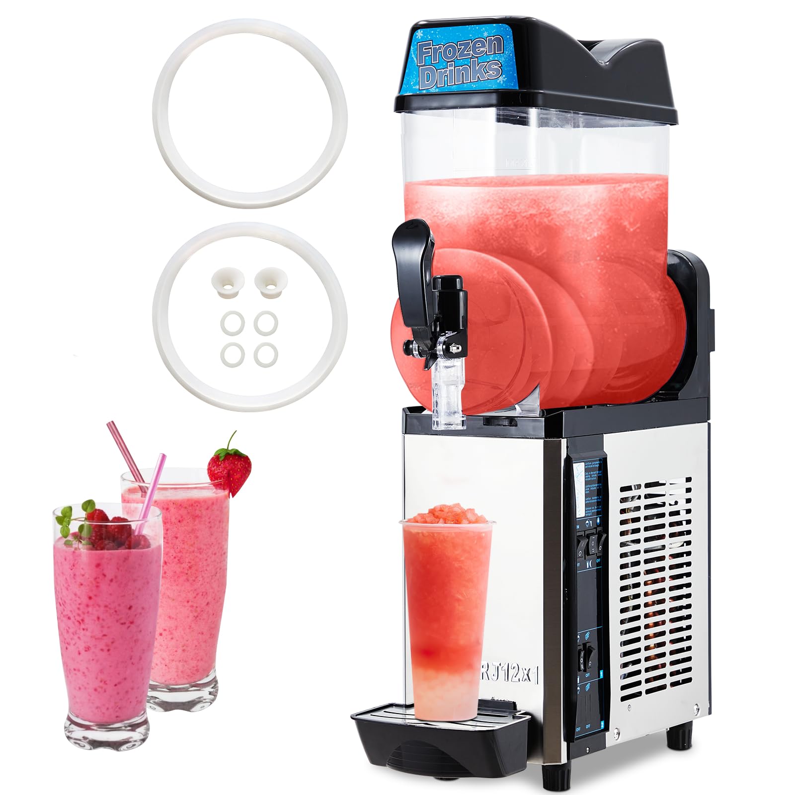 Amazon.com: GarveeHome 12L Commercial Slushy Machine, One Tank 3.2 Gal ...