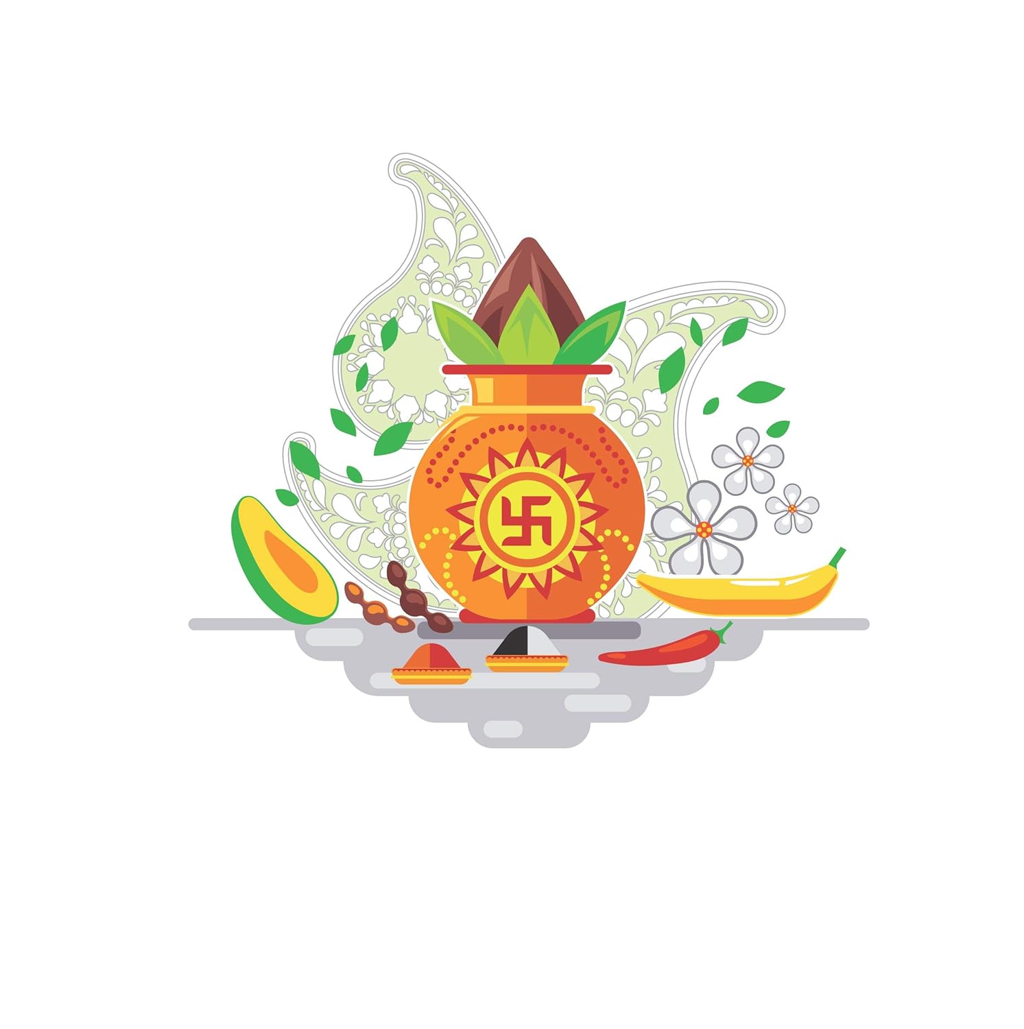 Sticker Hub Decorative Kalash Wall Sticker Item Size: 62cm x71cm ...