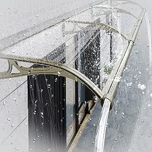 Modern Polycarbonate Curved Window Awning Canopy for Patio Balcony ...