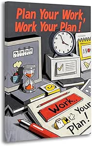 Amazon.com: Plan Your Work, Work Your Plan - Motivational Classroom ...