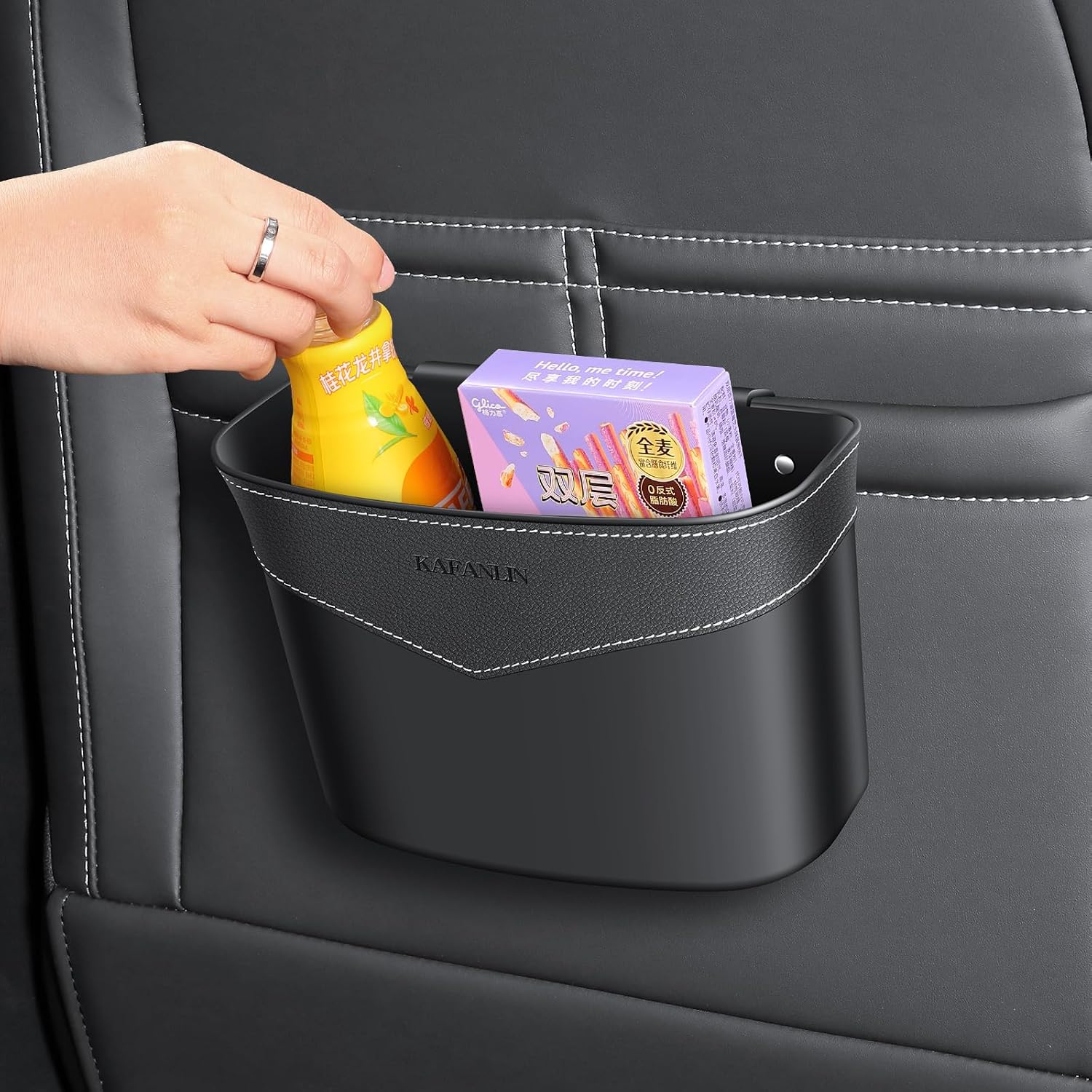 Amazon.com: Car Trash Can Mini Trash Bin Garbage Organizer with Plastic ...