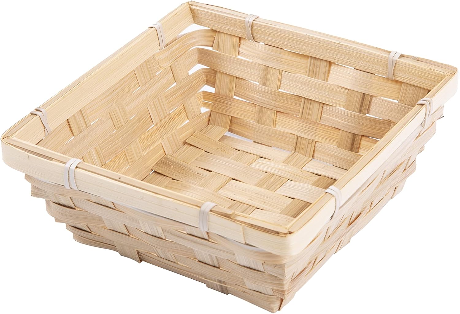 Square Bamboo Bread Basket Food Storage Basket Wicker Christmas Hamper ...