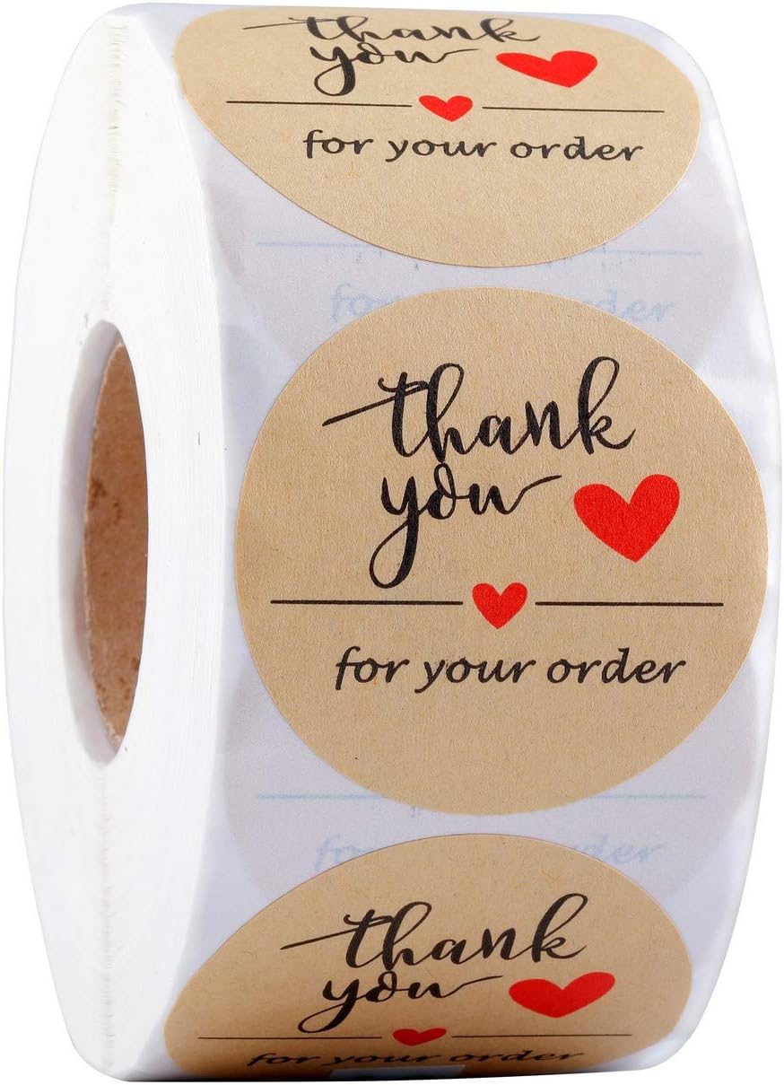 Amazon.com : 500PCS Thank You for Your Order Stickers Labels for ...