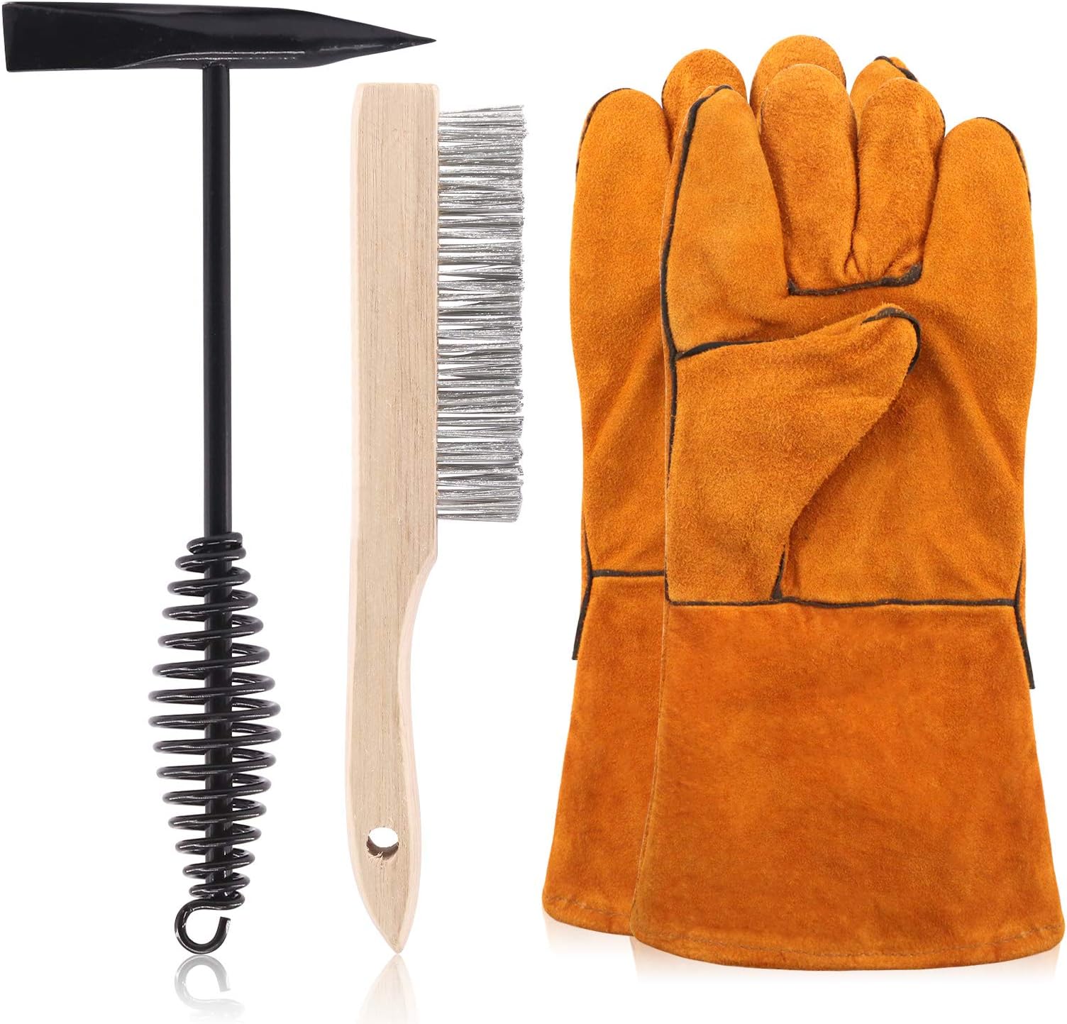 Welding Chipping Hammer + Stainless Steel/Carbon Steel Wire Scratch ...