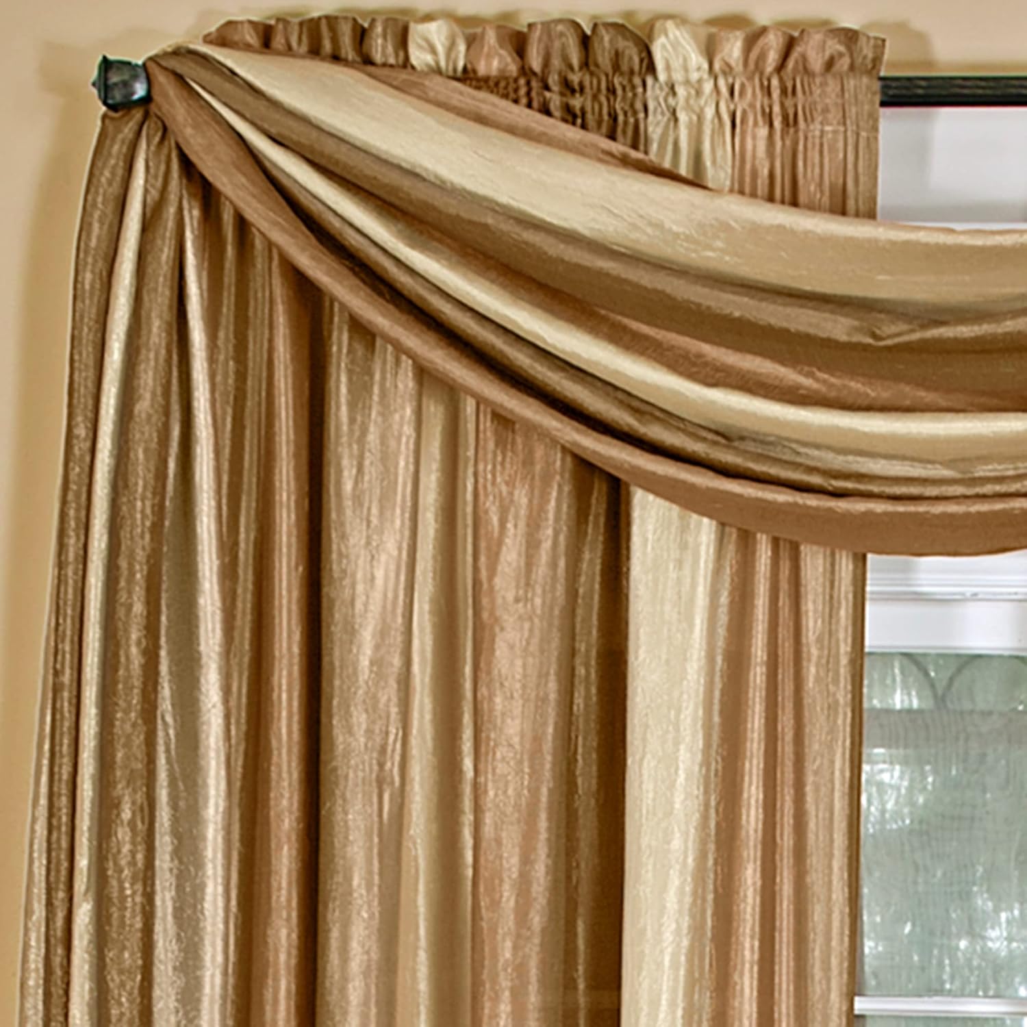 Amazon.com: ACHIM Sheer Window Scarf Valance - 50 Inch Width x 144 Inch ...