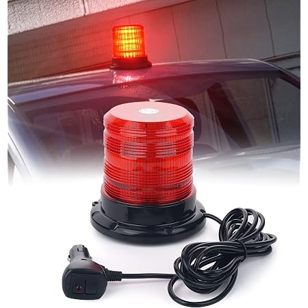 Amazon.com: LUMENIX Red LED Rooftop Beacon Light, Magnetic | Screw ...