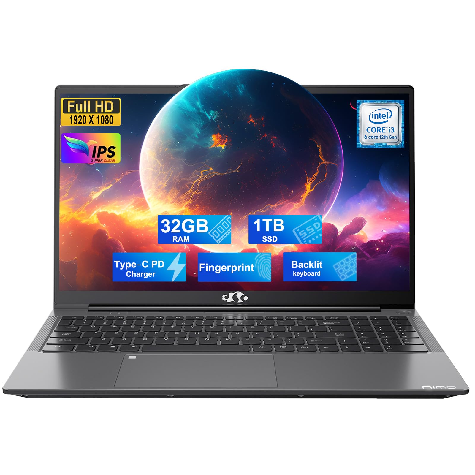 Amazon.com: NIMO 15.6 FHD Business Laptop Computer, 32GB RAM, 1TB SSD ...