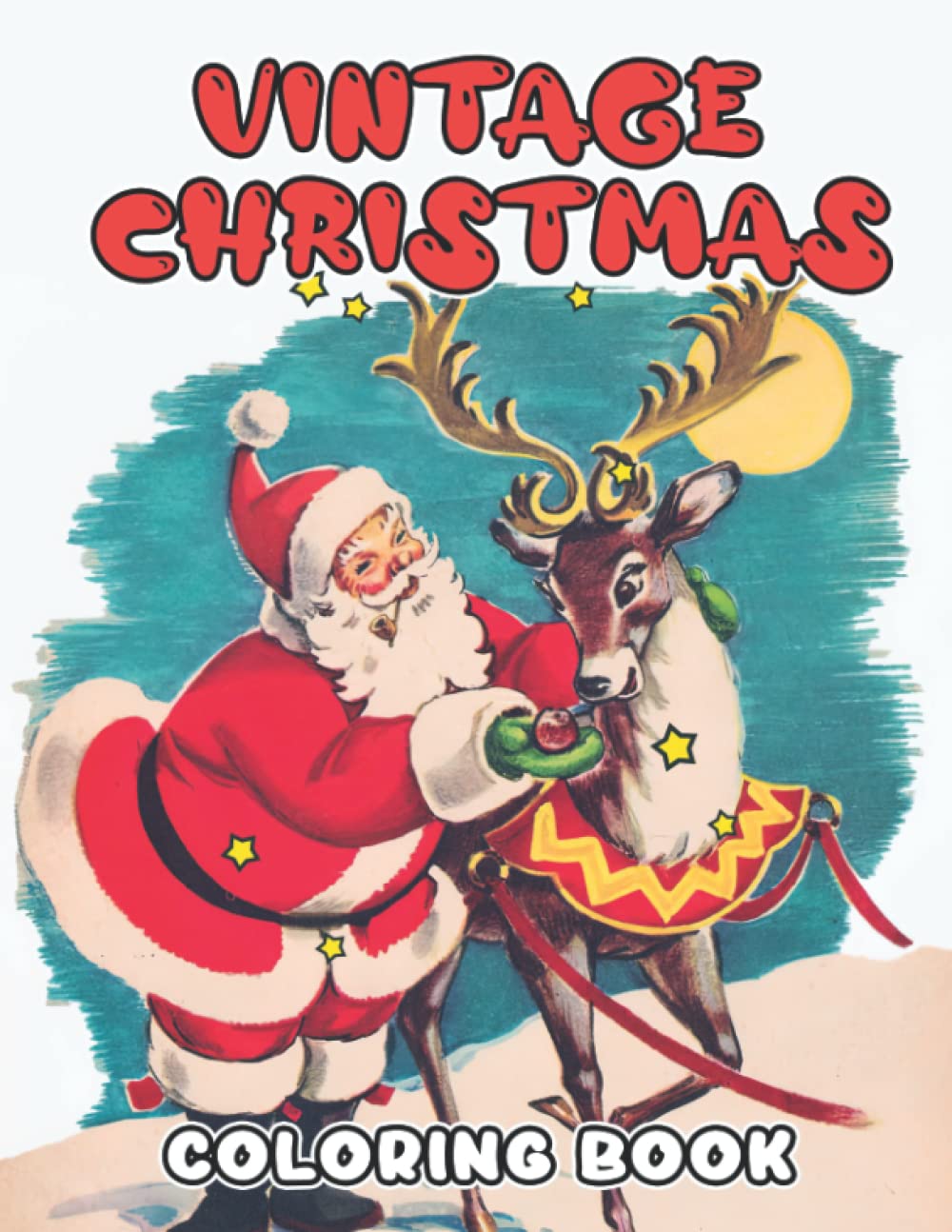 Vintage Christmas Coloring Book: Cute And Fun Christmas Coloring Pages ...