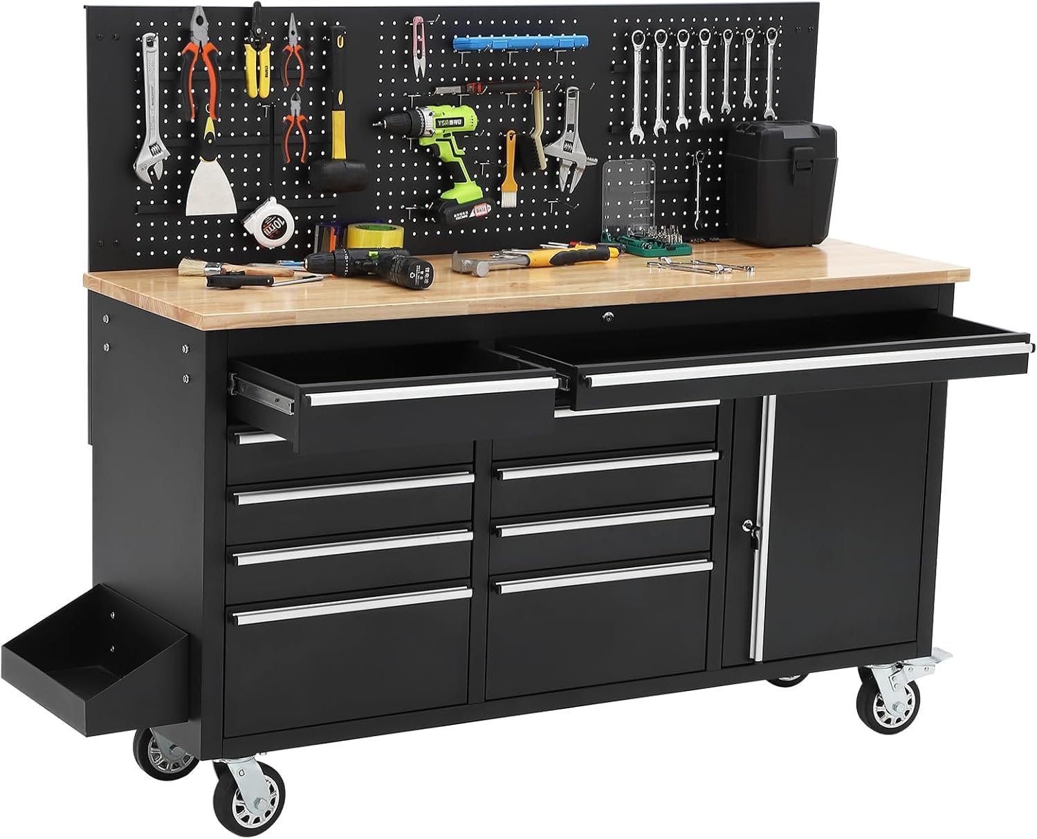 Amazon.com: 61-inch Rolling Tool Chest, 10 Drawers Garage Workbench ...