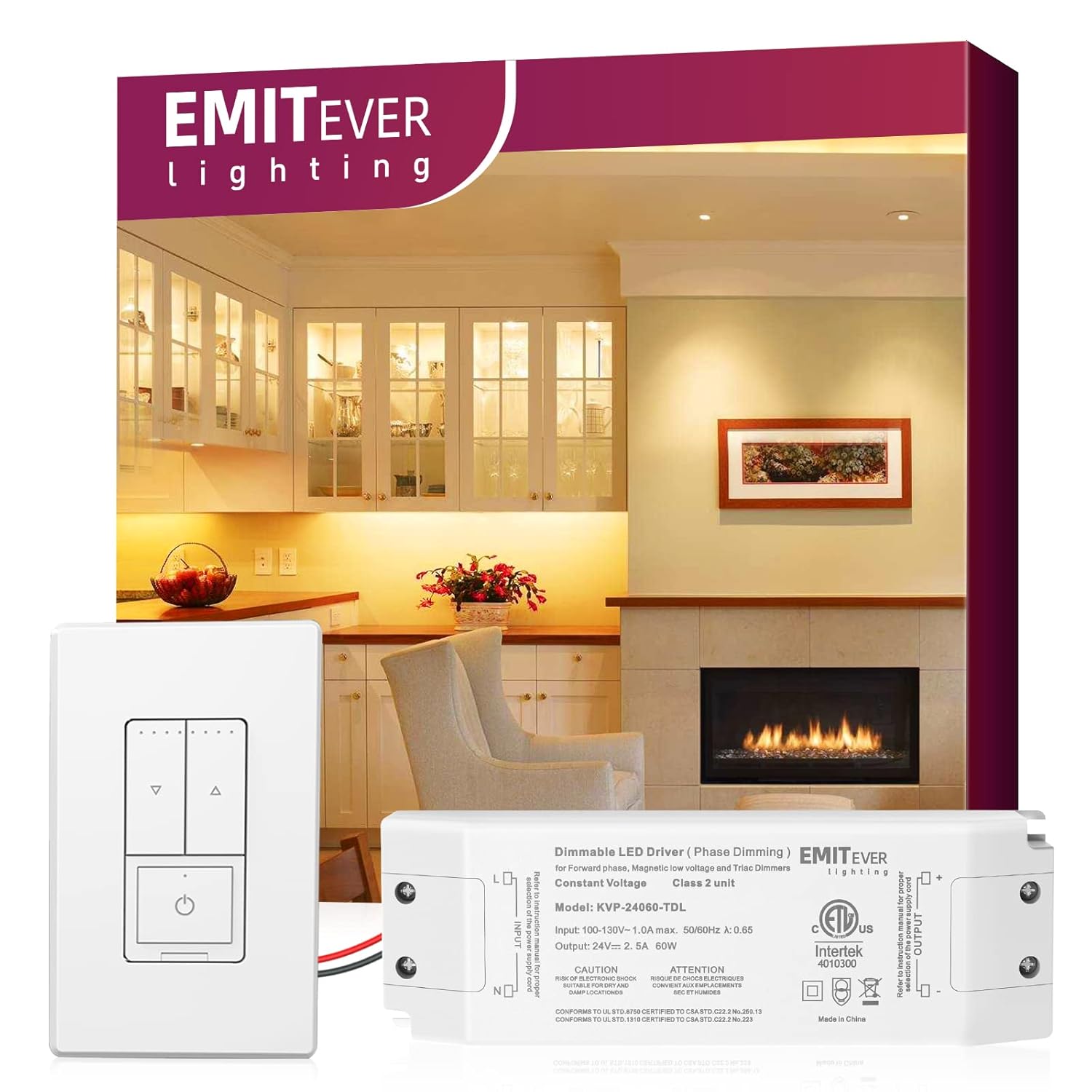 Emitever 1 Pack Dimmer Light Switch,Single-Pole or 3-Way Dimmer ...