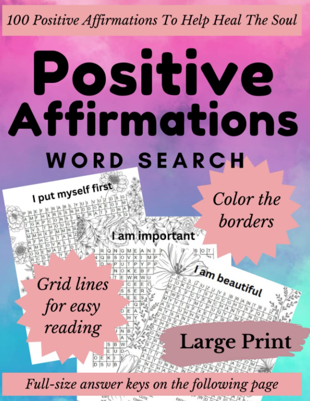 Amazon.com: Positive Affirmation Word Search: for teens, adults and ...