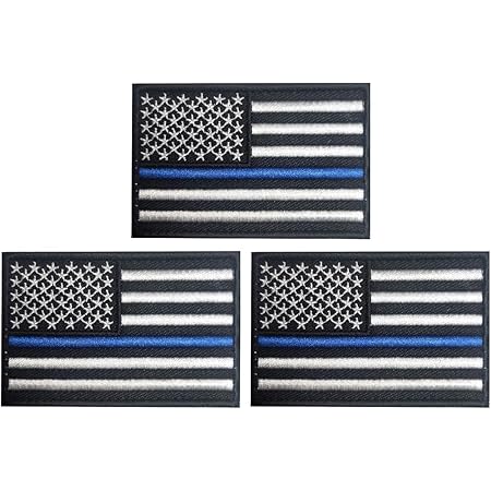 Amazon.com: Skyhawk Tactical US Flag Thin Blue Line Morale Embroidered ...