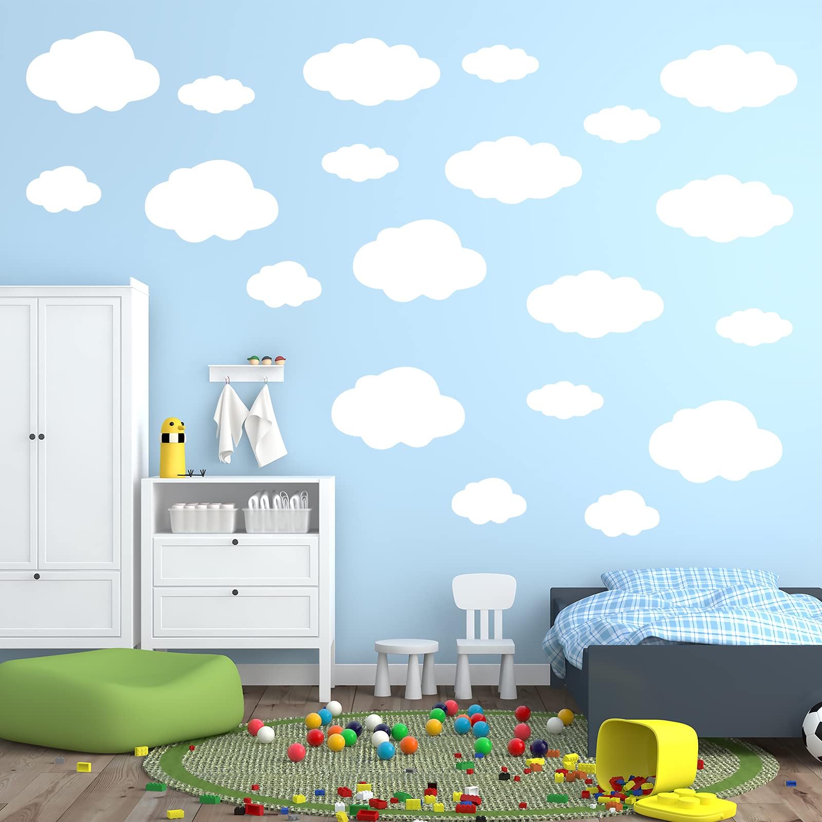 Amazon.com: White Clouds for Ceiling Wall Decals, 31Pcs Mixing Size ...