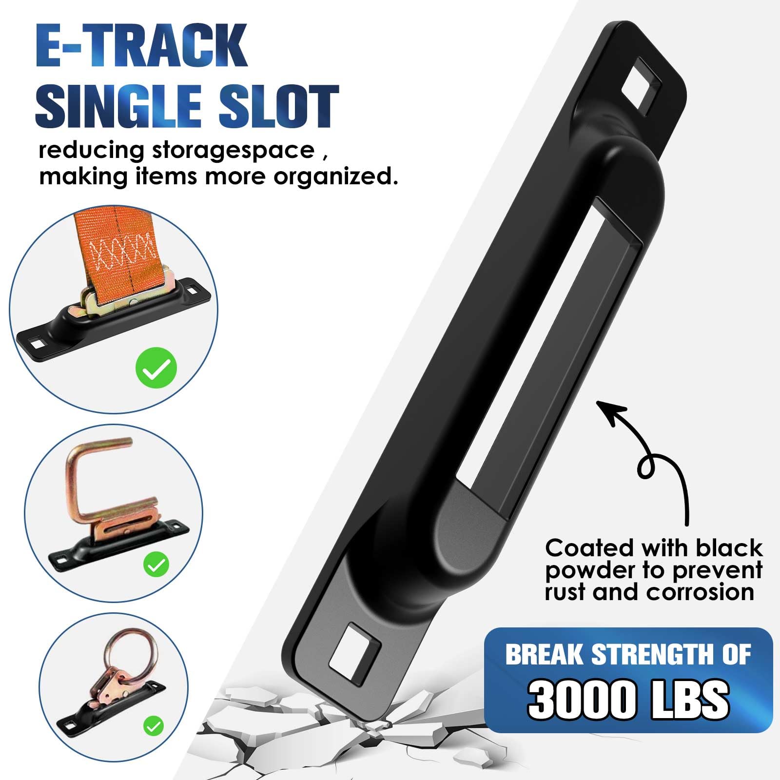 Snapklik.com : E Track Accessories - 6PCS J Hooks & 6PCS E Track J ...