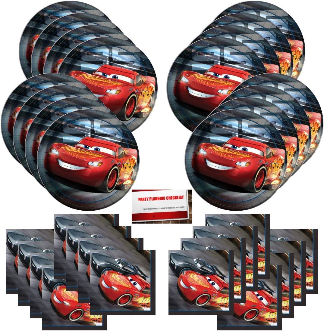 Amazon.com: Cars 3 Birthday Party Supplies Bundle Pack for 16 (Plus ...