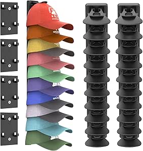 Amazon.com: Hat Organizer for Baseball Caps 2 Pack, Adhesive Hat Rack ...