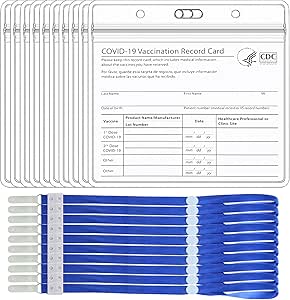 Amazon.com : 10 Pack CDC Vaccination Card Protector Waterproof 4 X 3 Inches Immunization Record ...