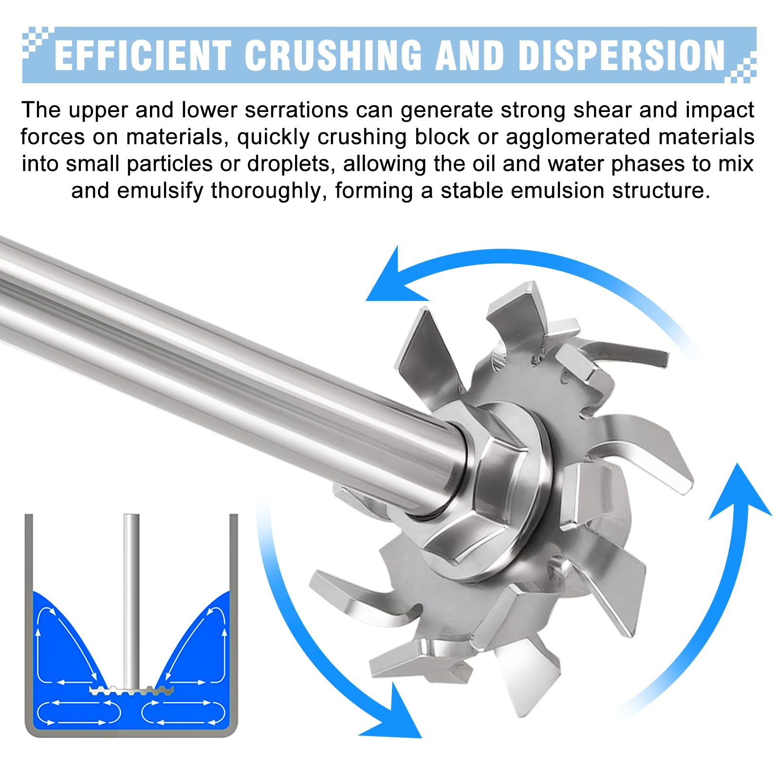Stainless Steel Paddle YUCHENGTECH Dispersing Disc Dispersion Impeller ...