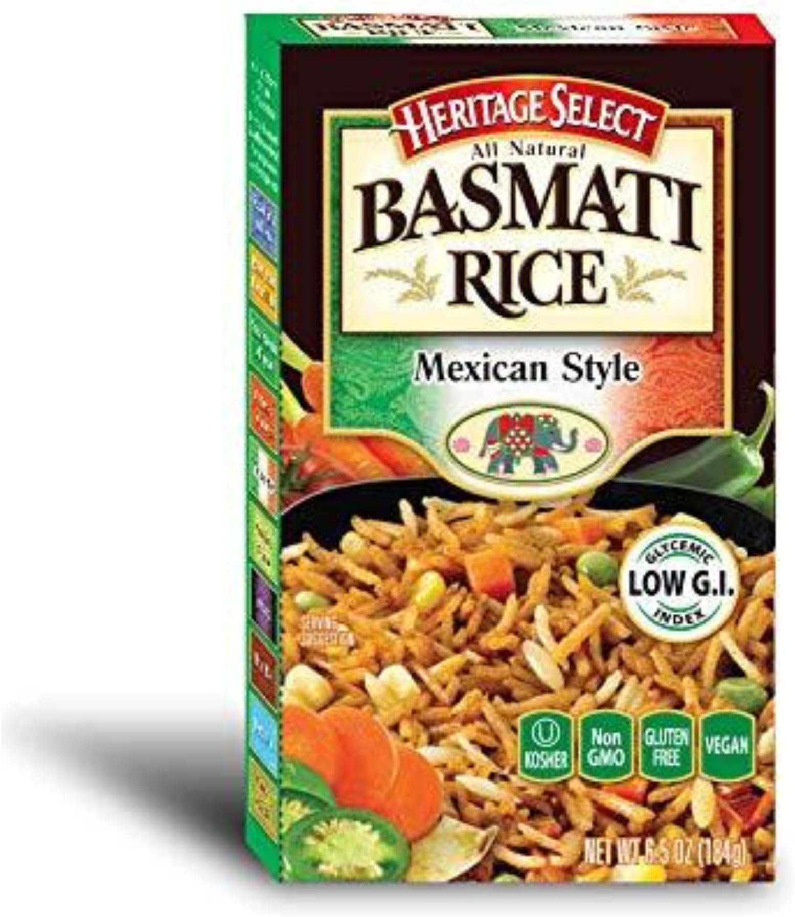 Amazon.com : Basmati Rice by Heritage Select (6-Pack, 6.05oz Box ...