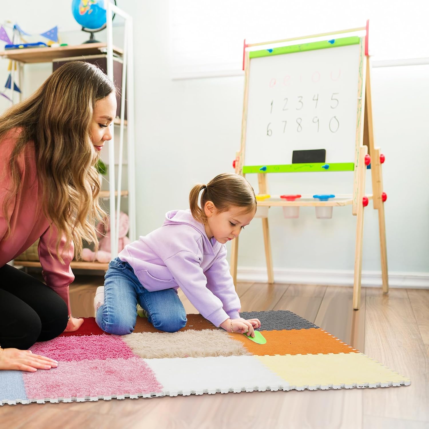 Tinideya 12 piezas de azulejos sensoriales para niños, rompecabezas ...