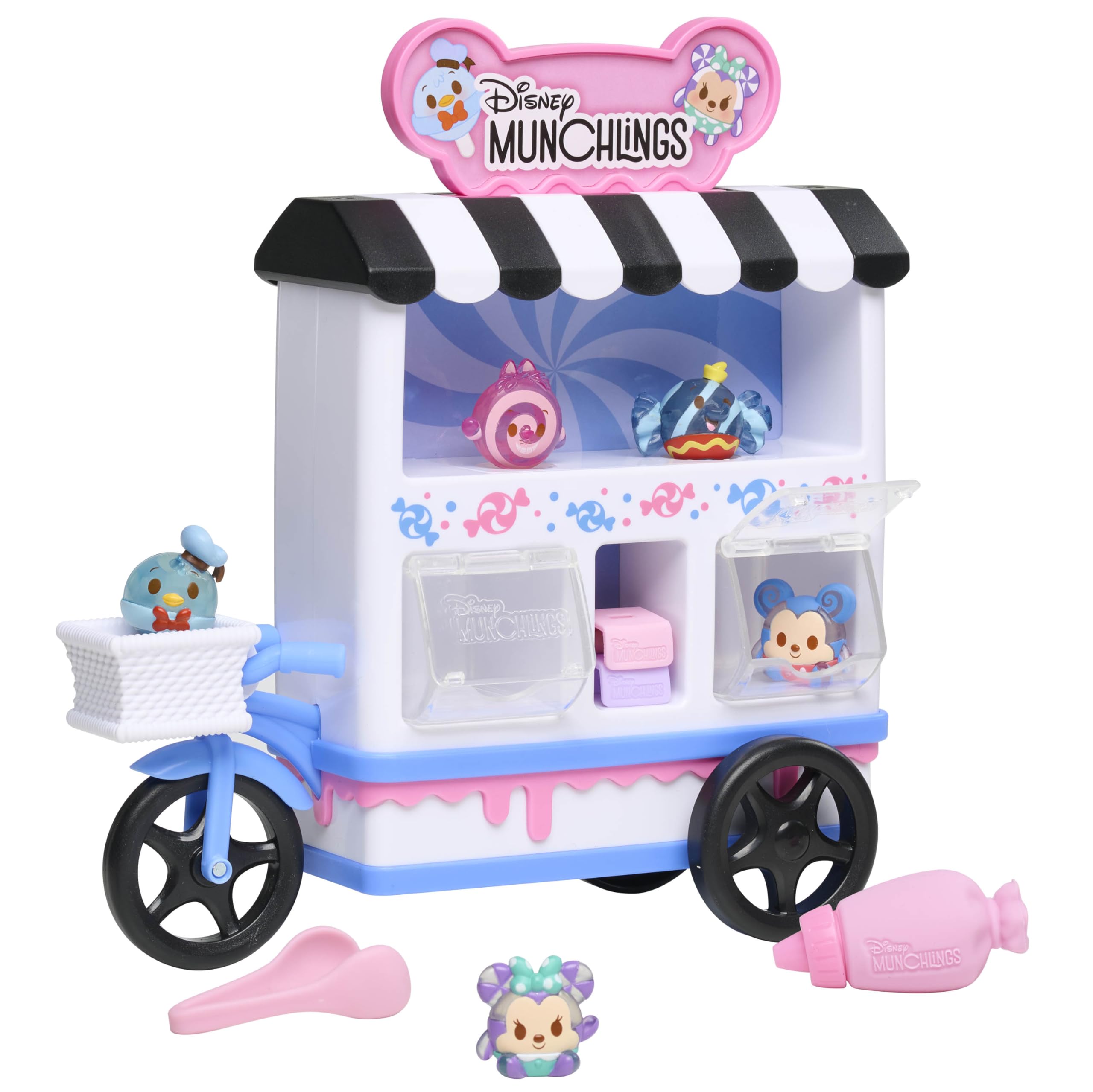 Amazon.com: Just Play Disney Munchlings Candy Cart, 13-Piece Color ...