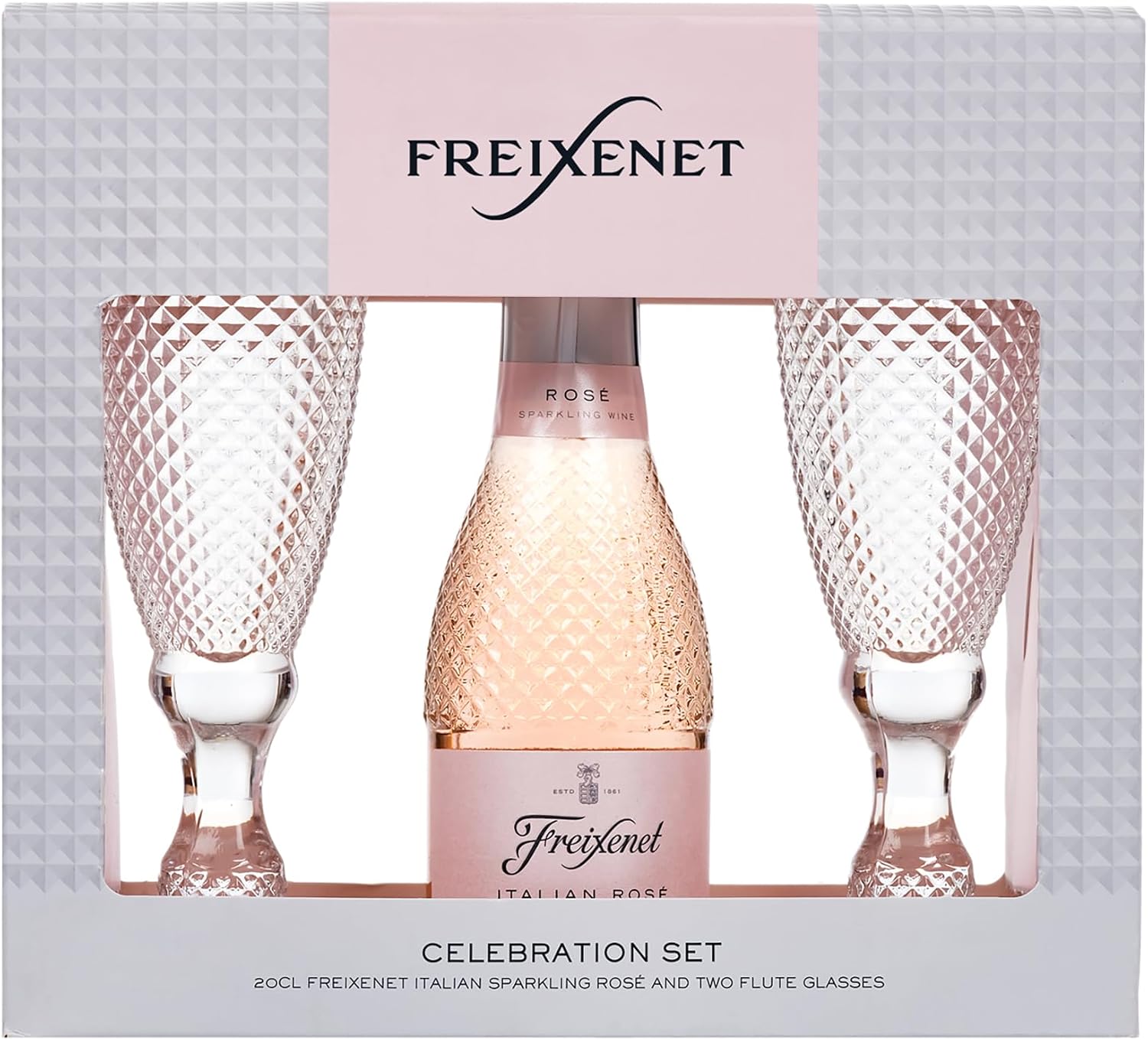 Freixenet Extra Dry Sparkling Rose Prosecco, 200ml Celebration Set, 11% ...