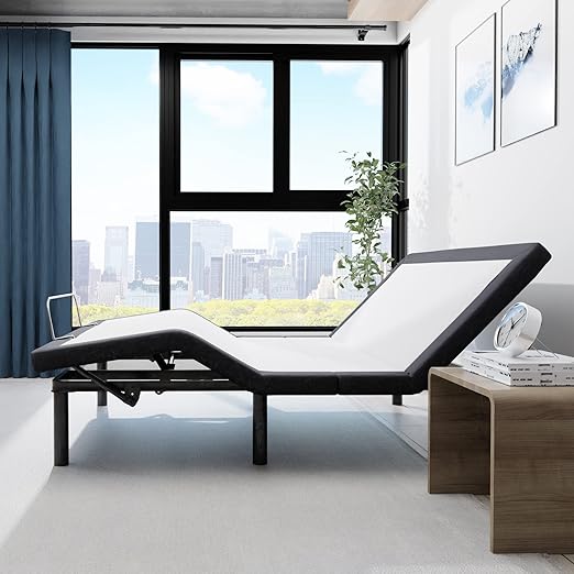 Full Size Adjustable Bed Frame with Massage, Anti-Snore, Zero Gravity, Dual USB Charging Station ...