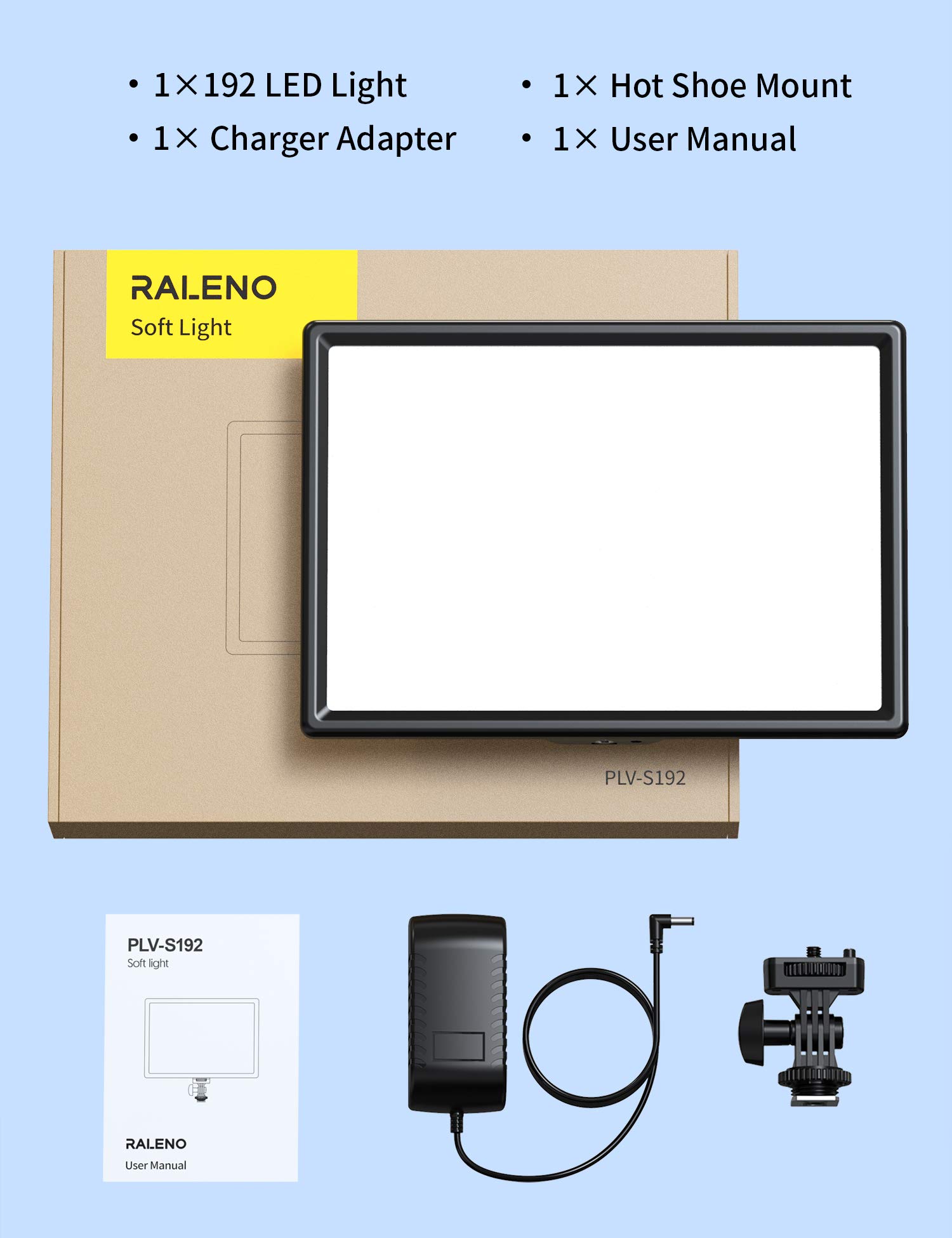 RALENO LED Video Soft Light Panel | for Studio Photography, Live ...