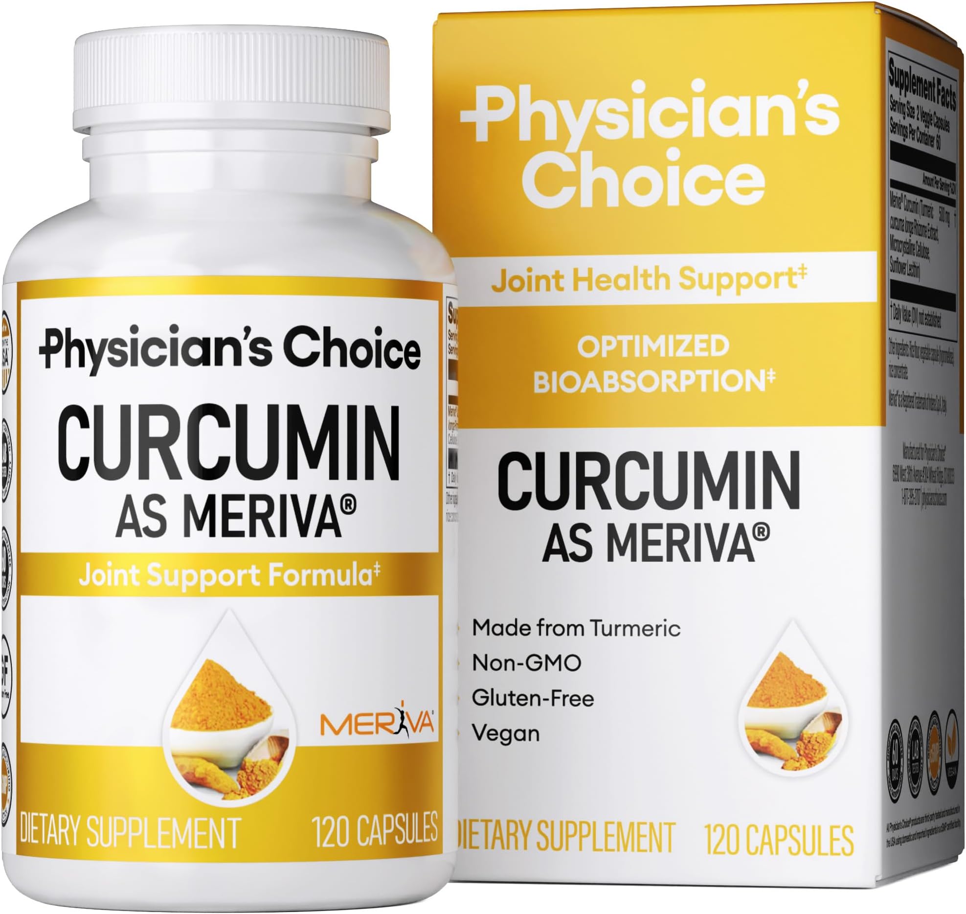 Amazon.com: Physician's CHOICE Curcumin Meriva 500 - Clinically Studied ...