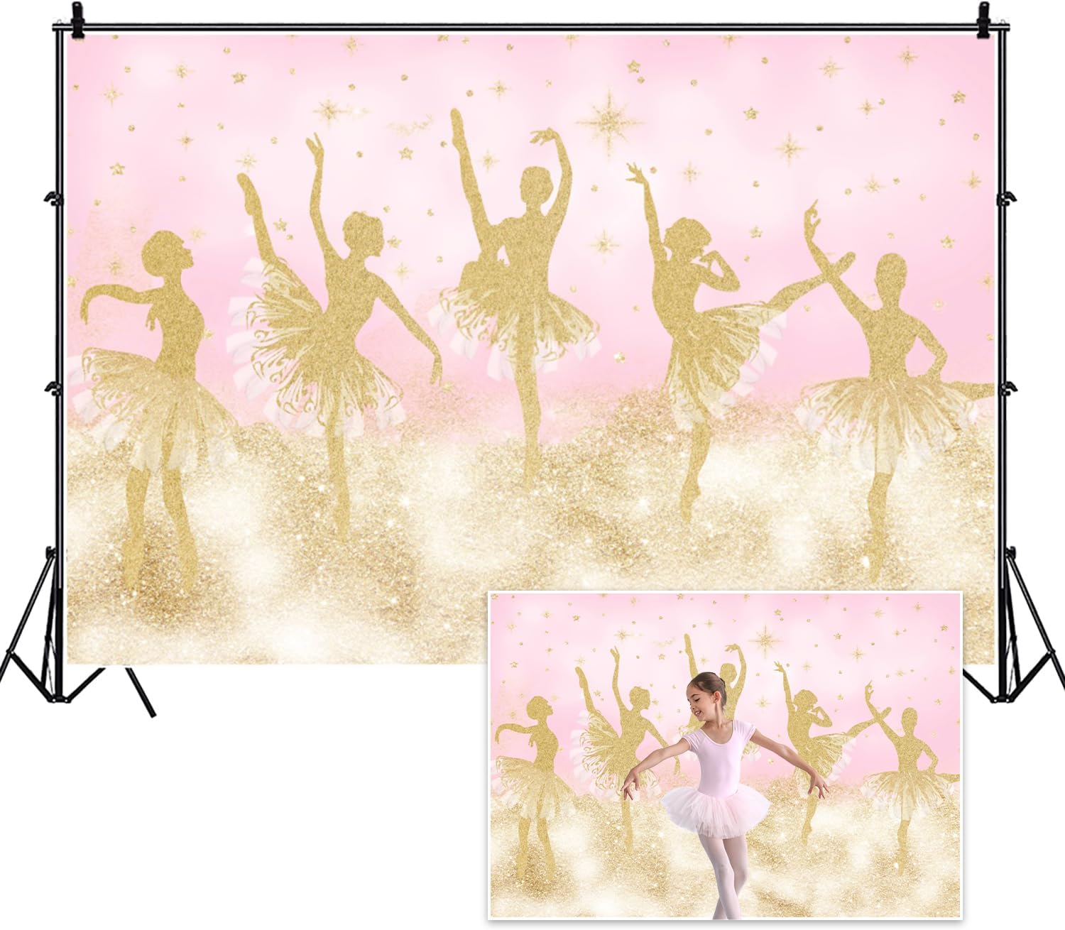 Amazon.com : Baocicco 7x5ft Ballerina Backdrop Girl's Birthday Party ...