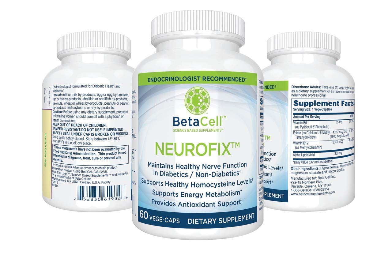 Buy Neurofix Nerve Support Formula 60 Vege-Caps |B-Vitamins, Alpha ...