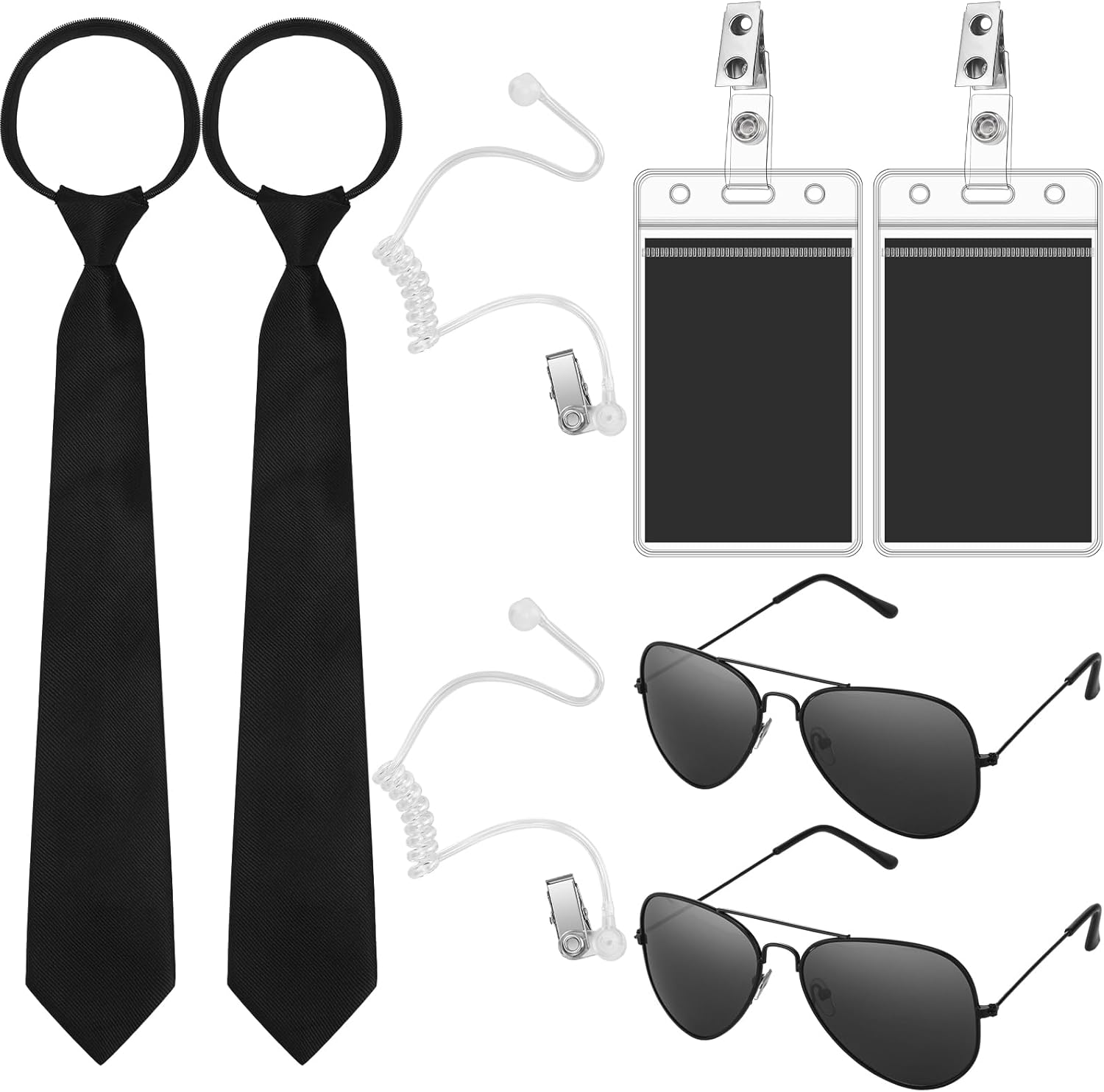 Amazon.com: Mepase Set of 8 Agent Costume Set Secret Security Guard ...