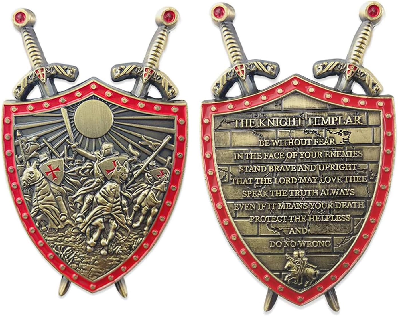 Amazon.com: Put on The Whole Armor of God Challenge Coin Shield Knights ...