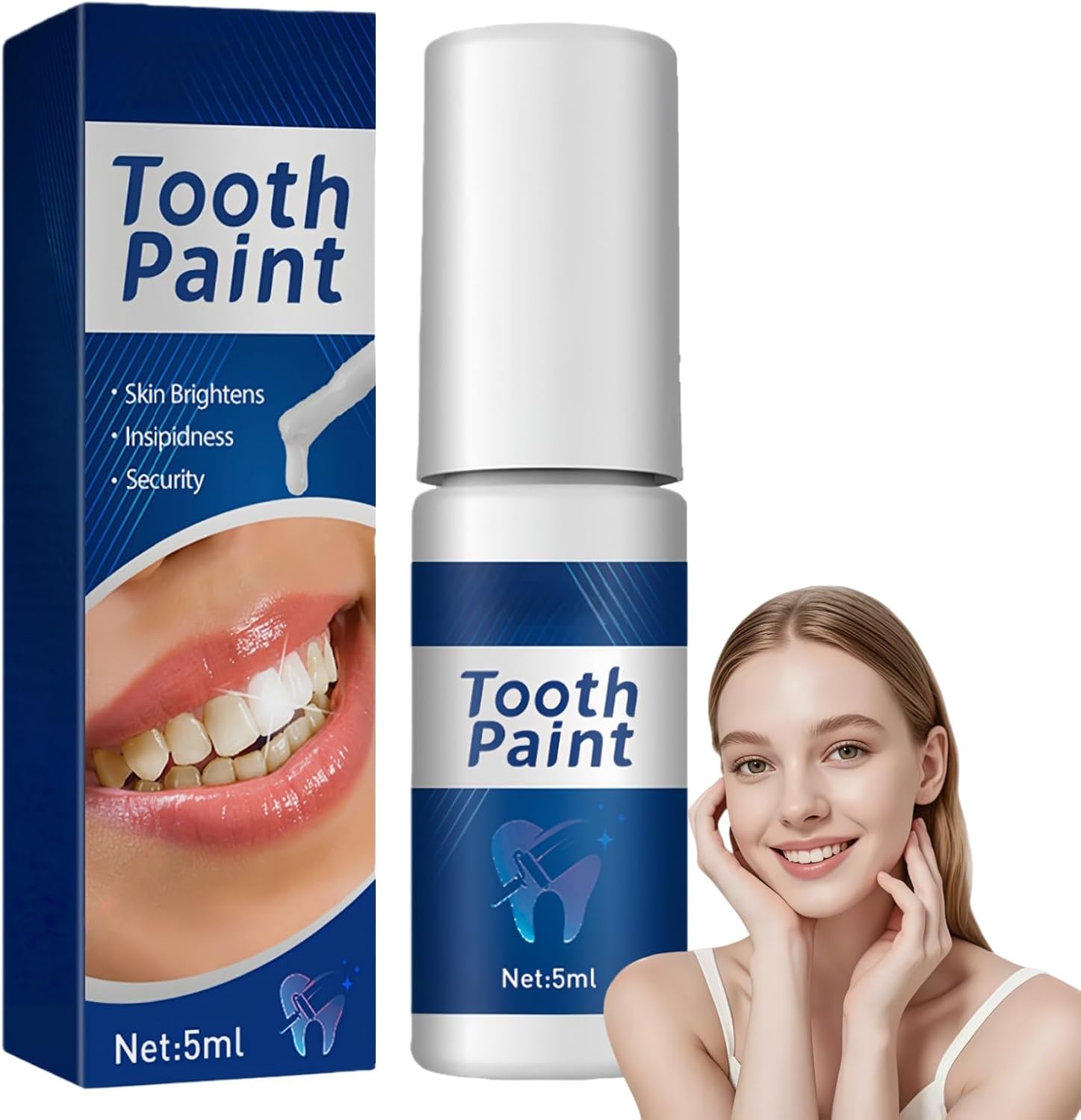 Instant White Teeth Paint - Quick-Dry Enamel Lacquer for A Bright Smile ...