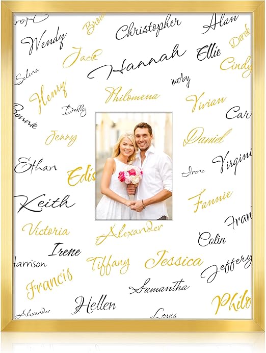 Amazon.com - LaVie Home 16x20 Wedding Signable Picture Frame – Gold ...