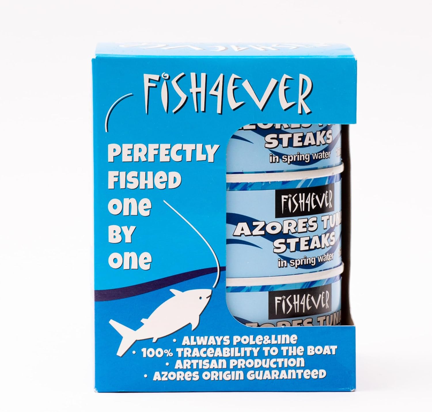 Fish 4 Ever - 3x 160g Azores Skipjack Tuna Steaks In Spring Water ...
