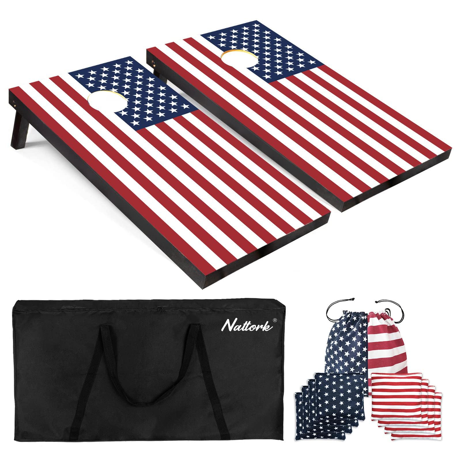 Snapklik.com : Cornhole Board Set 4x2 Regulation Size Cornhole Set