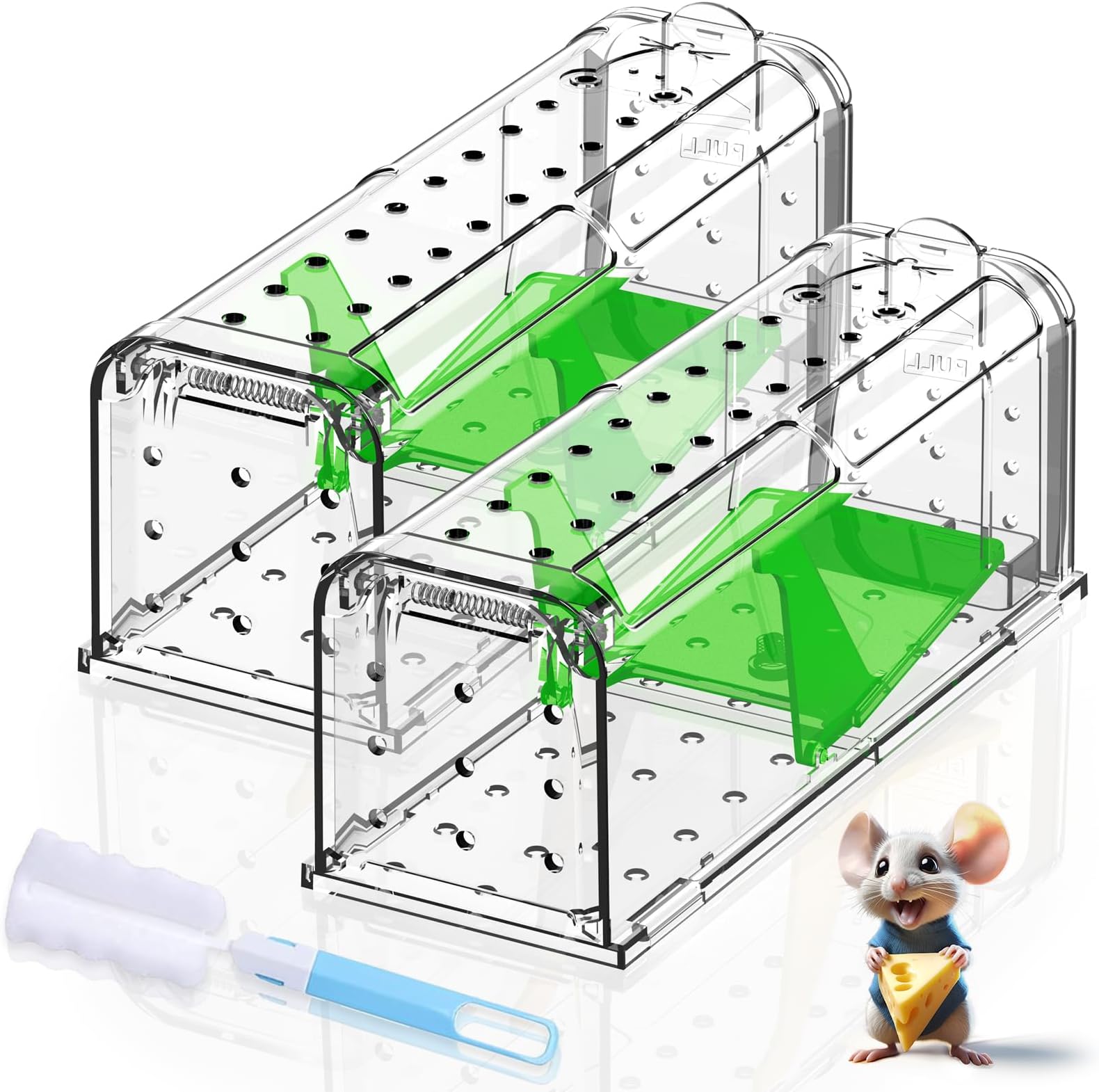 Humane Mouse Traps Indoor Outdoor: 2 Pack No Kill Mouse Trap indoor ...