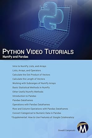 Python Video Tutorials: Numpy and Pandas : Campesato, Oswald: Amazon.ca: Movies & TV Shows