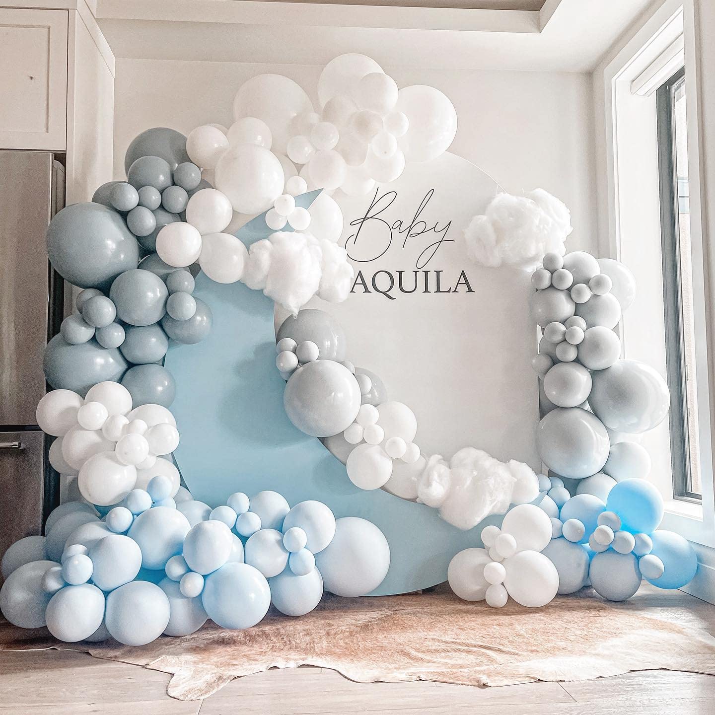 Amazon.com: 142Pcs Dusty Blue Balloon Garland Arch Kit,Baby Blue ...