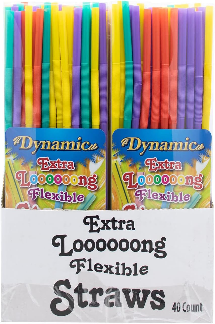 Amazon.com : Dynamic Extra Long Straw, 40-Count (Pack of 24) : Drinking ...