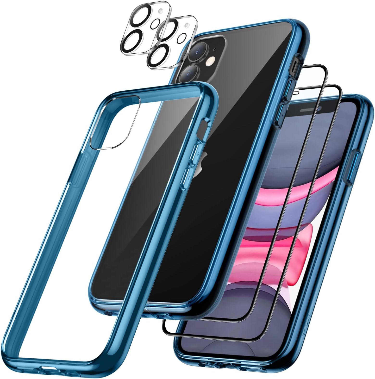 Amazon.com: JETech Case for iPhone 14 6.1-Inch with Built-in Tempered ...
