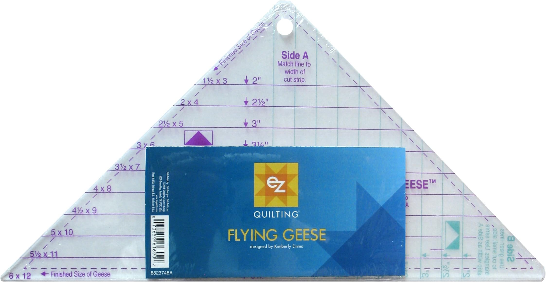Amazon.com: WRIGHTS Simplicity Triangle Quilting Ruler and Quilting ...