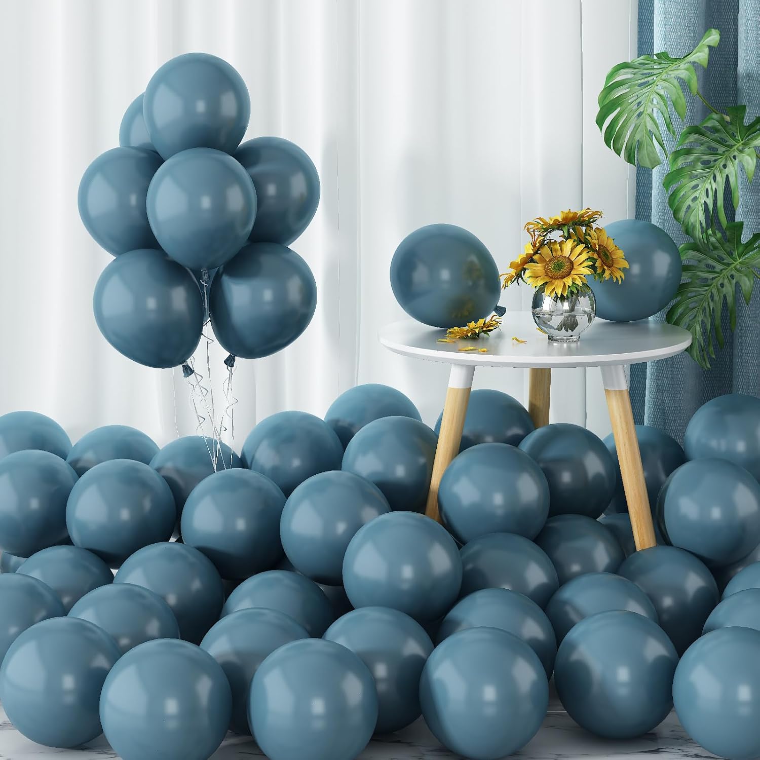 Amazon.com: Slate Blue Balloons 60pcs 5inch Small Dark Teal Blue Dusty Blue for Balloon Garland ...