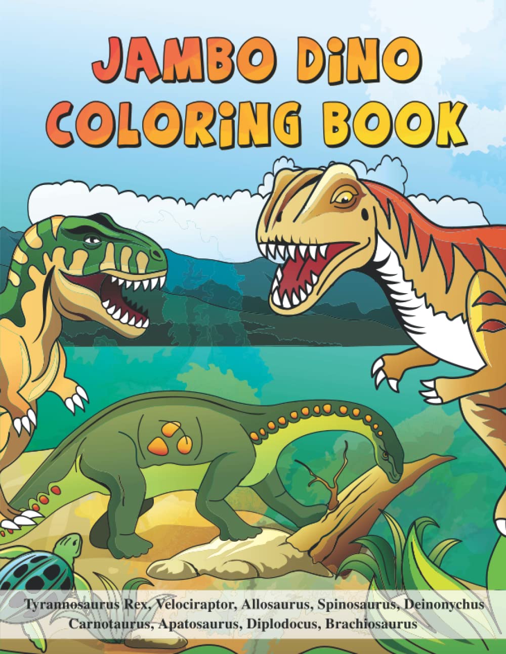 Buy Jambo Dino Coloring Book (Tyrannosaurus Rex, Velociraptor ...