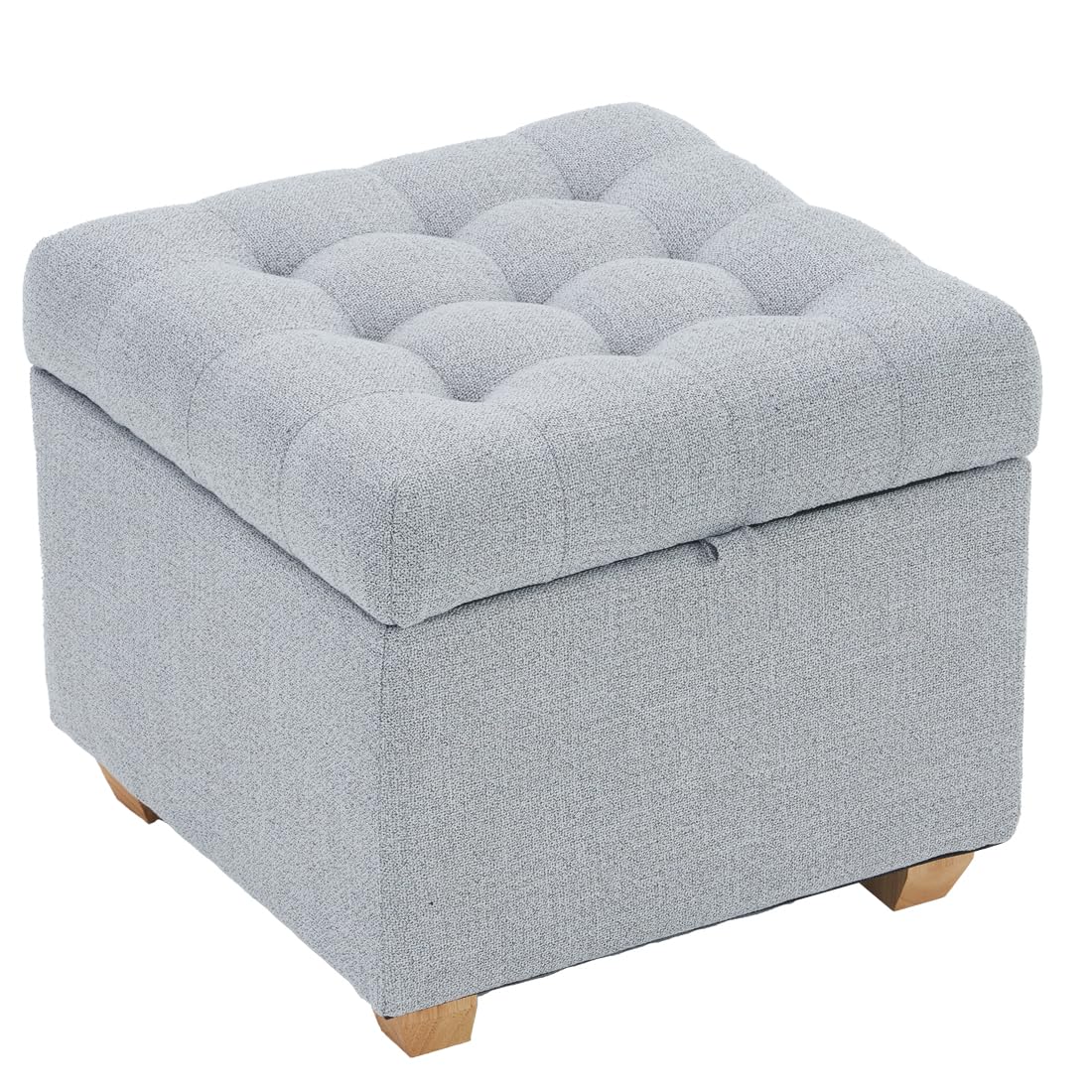 LEITING Large Storage Ottoman Toy Box Chair Seat Foot Stool Footstool ...