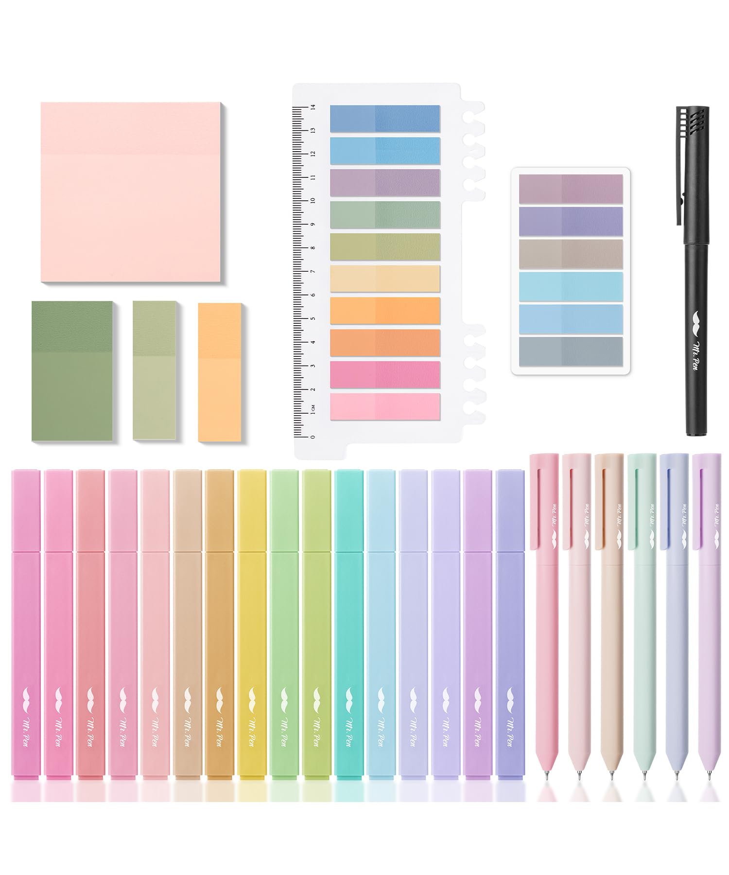 Mr. Pen- Aesthetic Book Annotation Kit, Aesthetic Highlighters and Gel ...